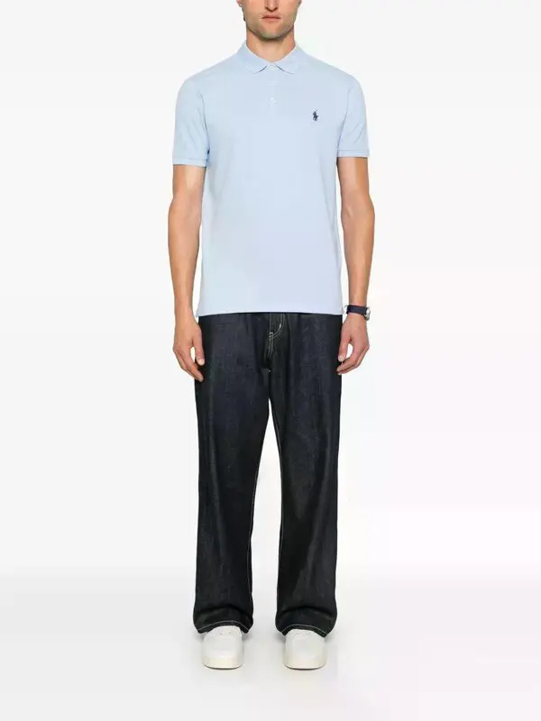 Polo Ralph Lauren Polo-pony-motif Polo Shirt - Blue