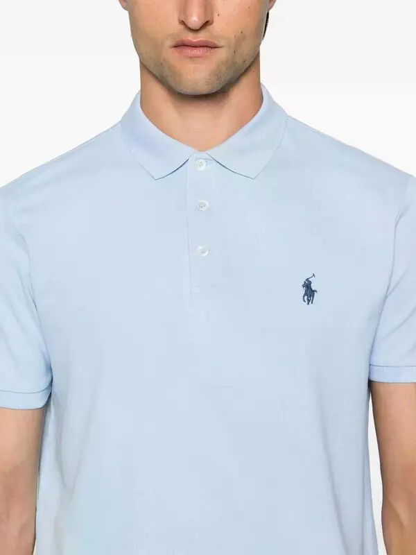 Polo Ralph Lauren Polo-pony-motif Polo Shirt - Blue