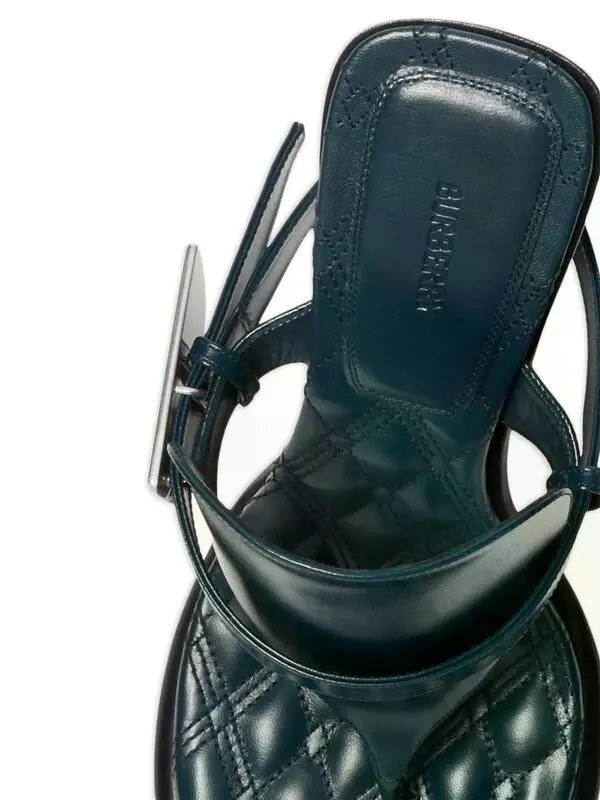 Burberry Leather Bay Sandals - Blue