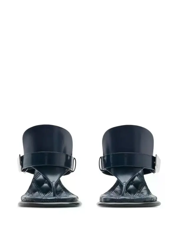 Burberry Leather Bay Sandals - Blue