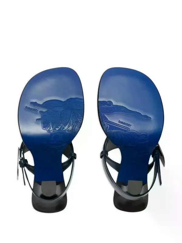 Burberry Leather Bay Sandals - Blue