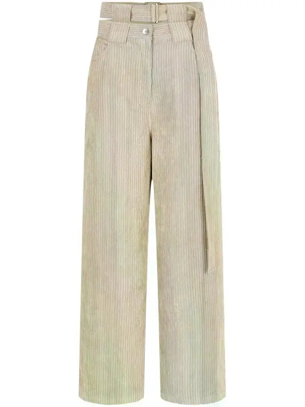 STUDIO TOMBOY Corduroy Press-creased Trousers - Neutrals