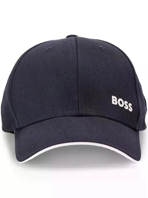 BOSS Logo-print Cotton Cap - Blue