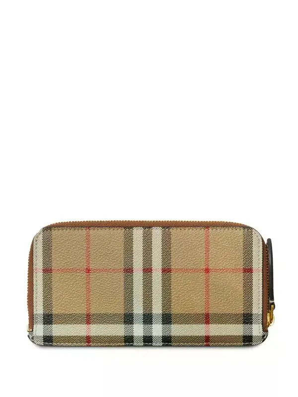 Burberry Vintage Check-pattern Zipped Wallet
