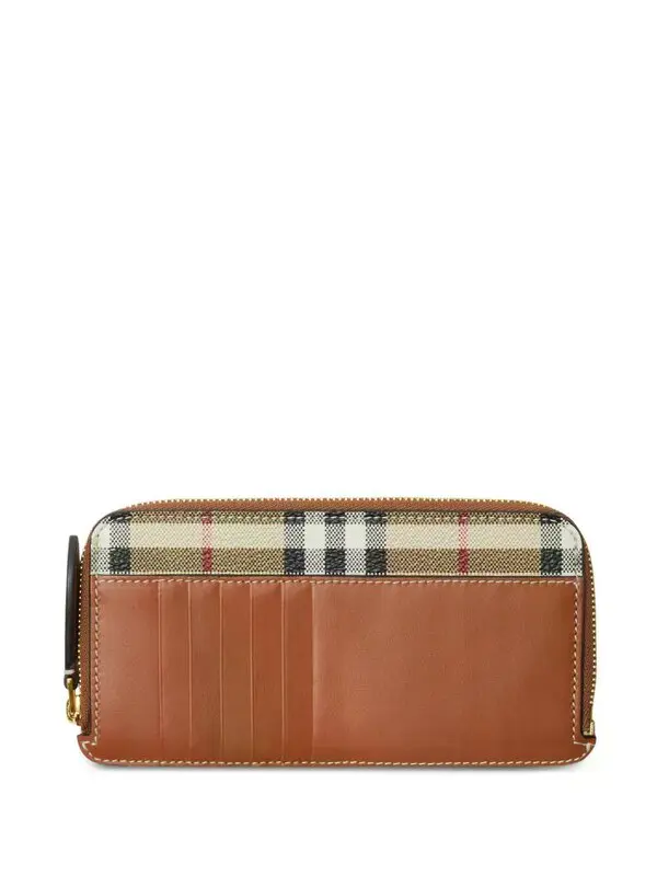 Burberry Vintage Check-pattern Zipped Wallet