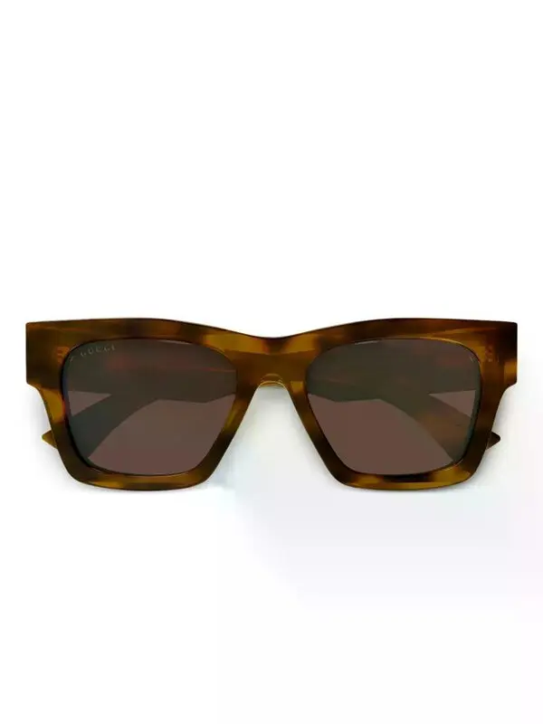 Gucci Square-frame Sunglasses - Brown
