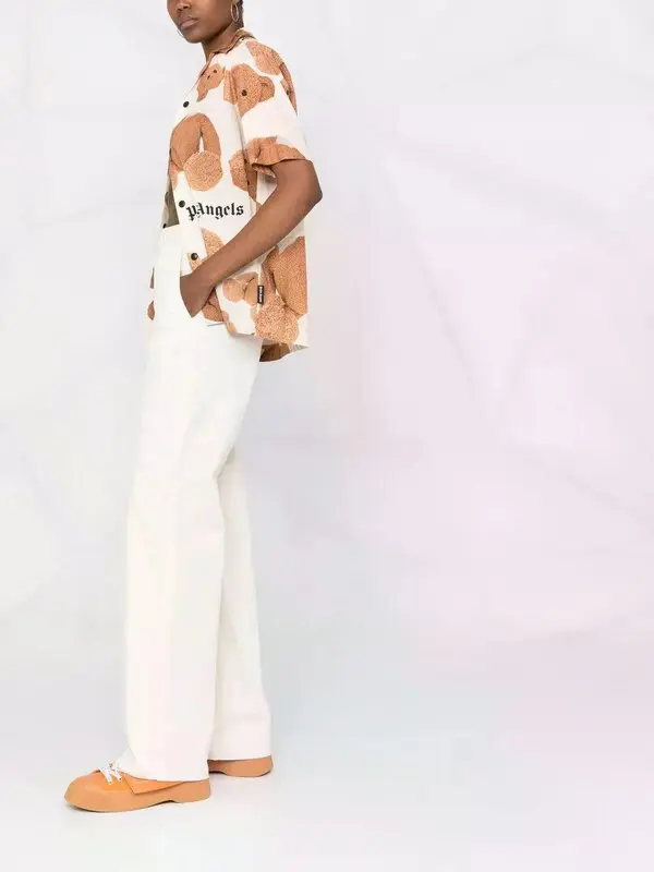 Dsquared2 Cream Cotton Tailored Straight Leg Trousers