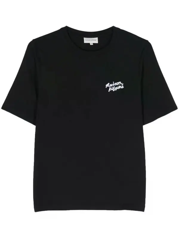 Maison Kitsuné Logo-embroidered Cotton T-shirt