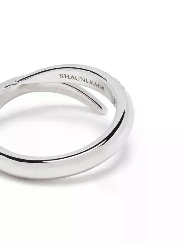 SHAUN LEANE 18kt White Gold Diamond Interlock Ring