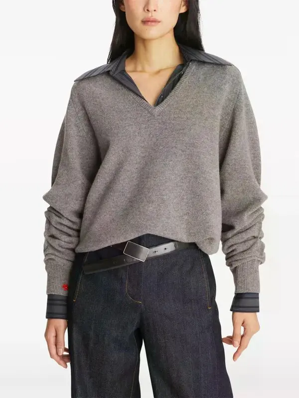 Tory Burch V-neck Wool-blend Sweater
