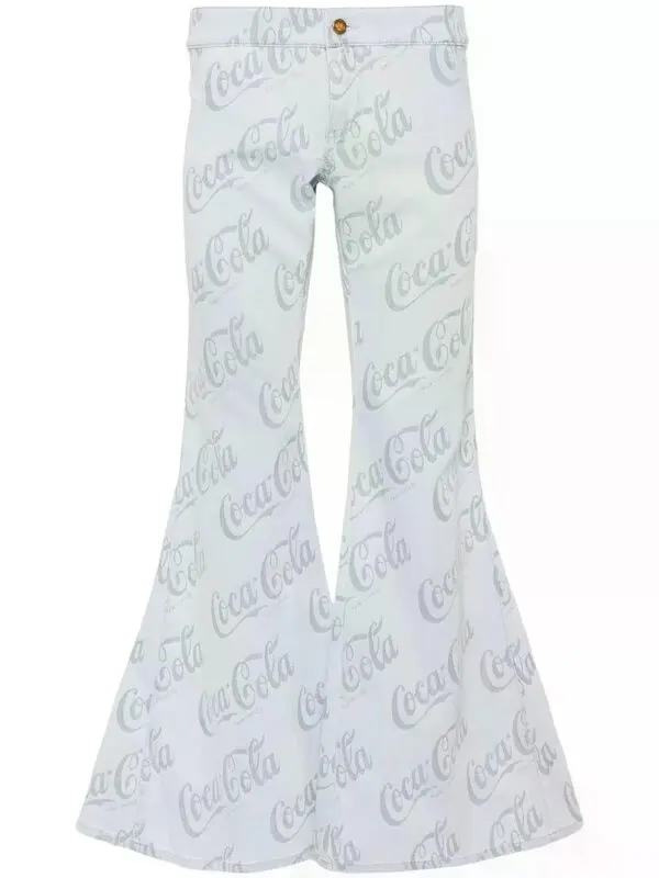 ERL X Coca-cola Jacquard Flared Jeans - Grey