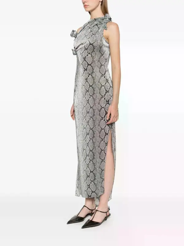 Coperni Snake-print Flower Gown