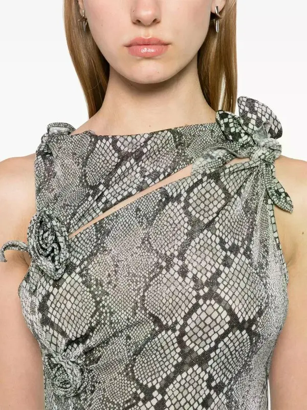 Coperni Snake-print Flower Gown