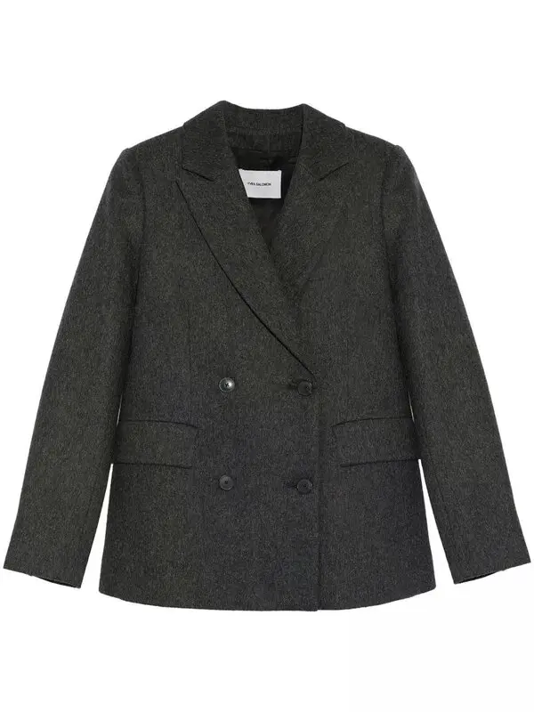 YVES SALOMON Double-breasted Virgin Wool Blazer
