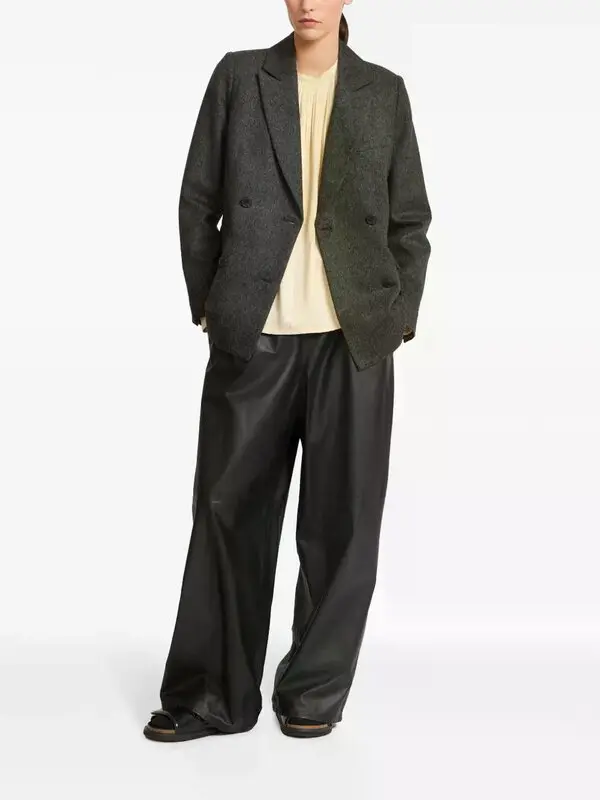 YVES SALOMON Double-breasted Virgin Wool Blazer