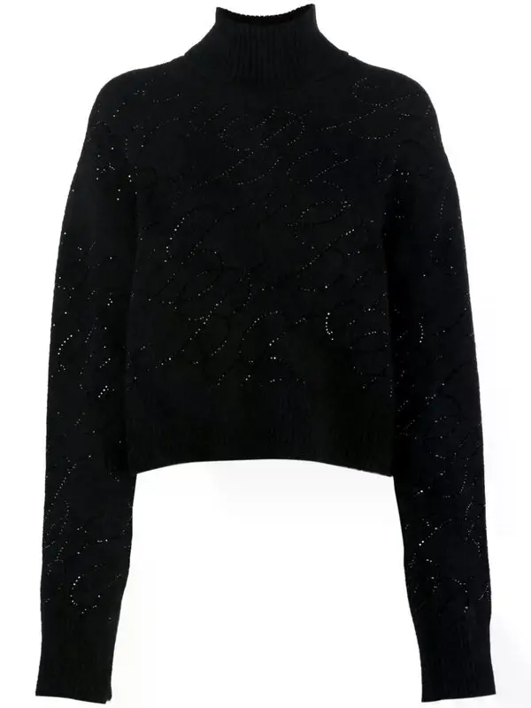 Blumarine Crystal-embellished Knitted Jumper