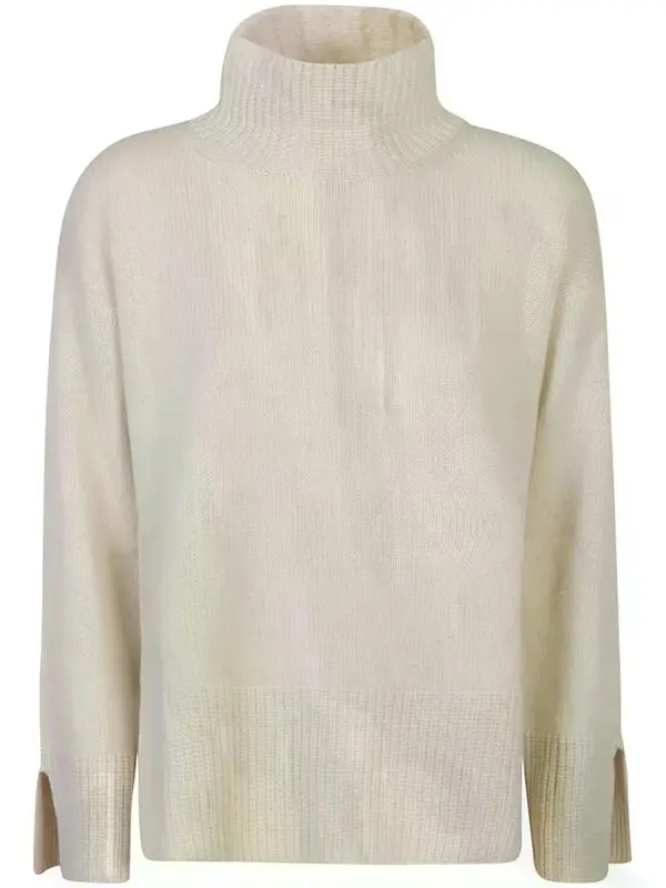 LE TRICOT PERUGIA Slit-cuff Turtleneck