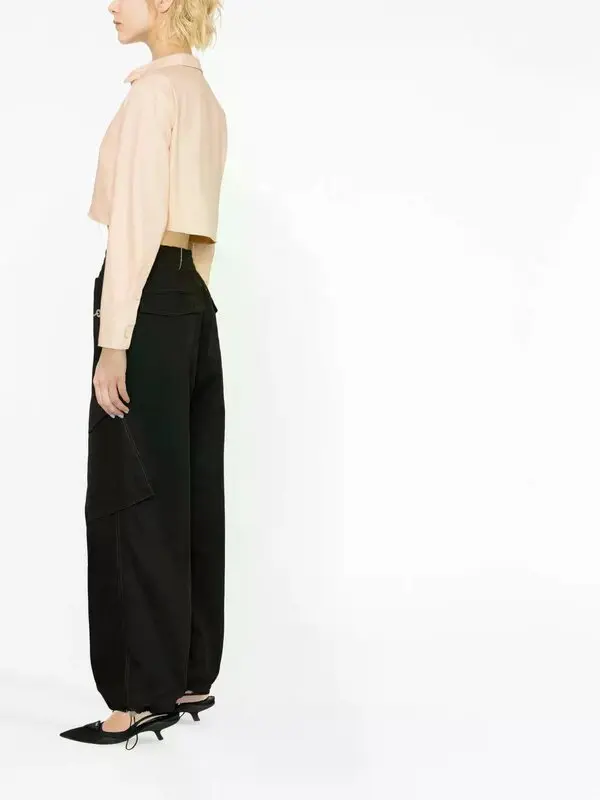 Raf Simons Logo-patch Cropped Jacket