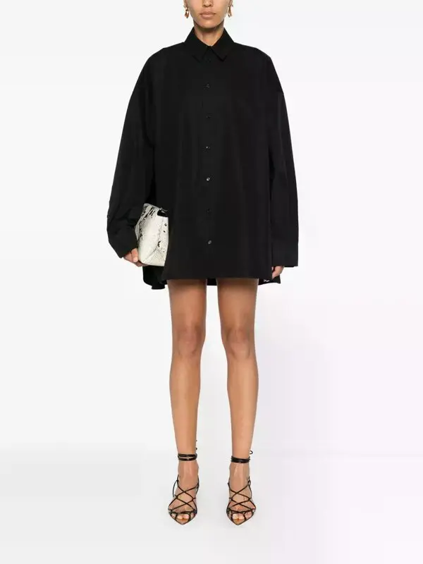 Wardrobe.NYC Mini Shirt Dress - Black