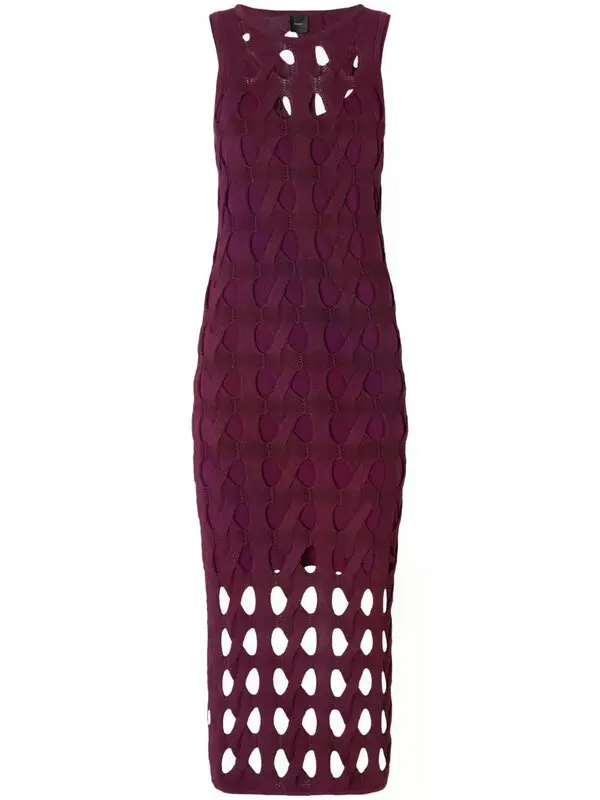 Pinko Cut-out Long Dress - Red