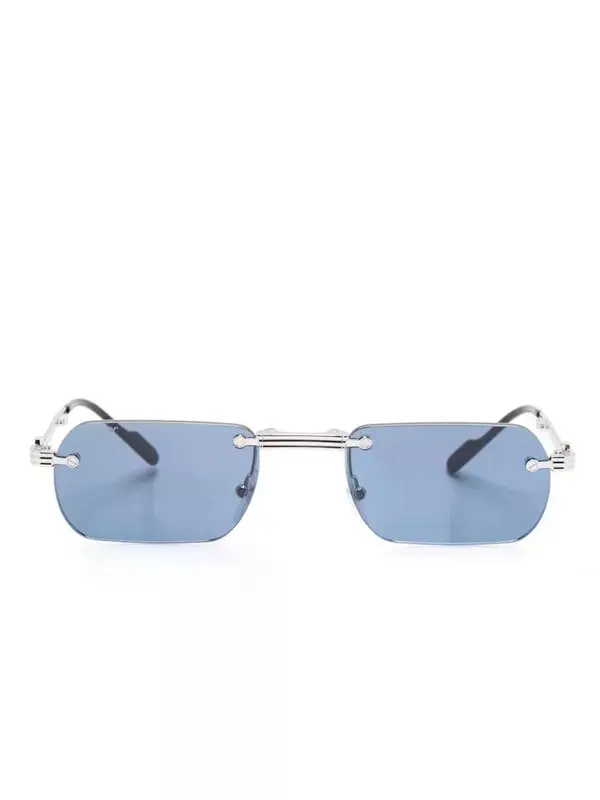 Cartier Rectangle-frame Sunglasses - Grey