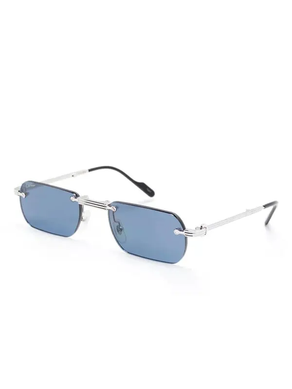 Cartier Rectangle-frame Sunglasses - Grey
