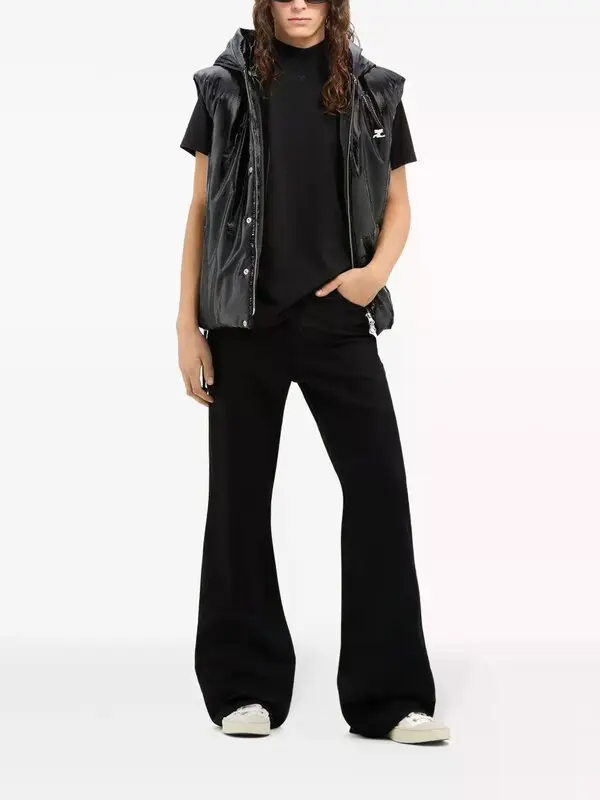 COURREGES Sleeveless Vinyl Puffer Jacket
