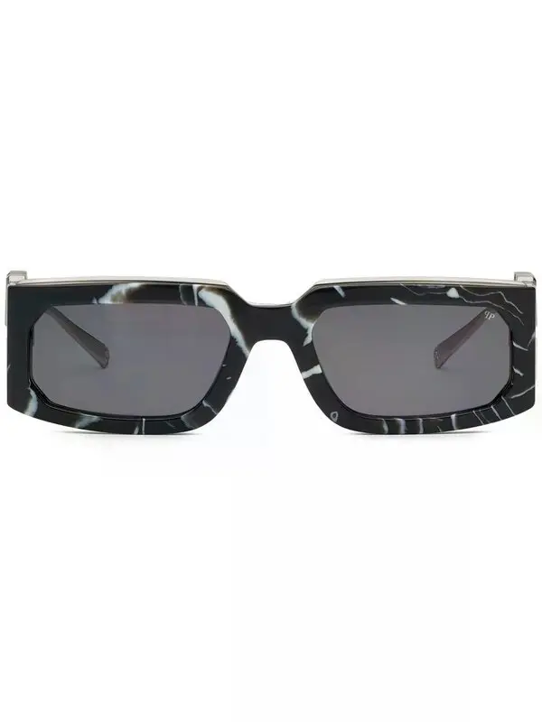 Philipp Plein Rose Venus Rectangle-frame Sunglasses - Black