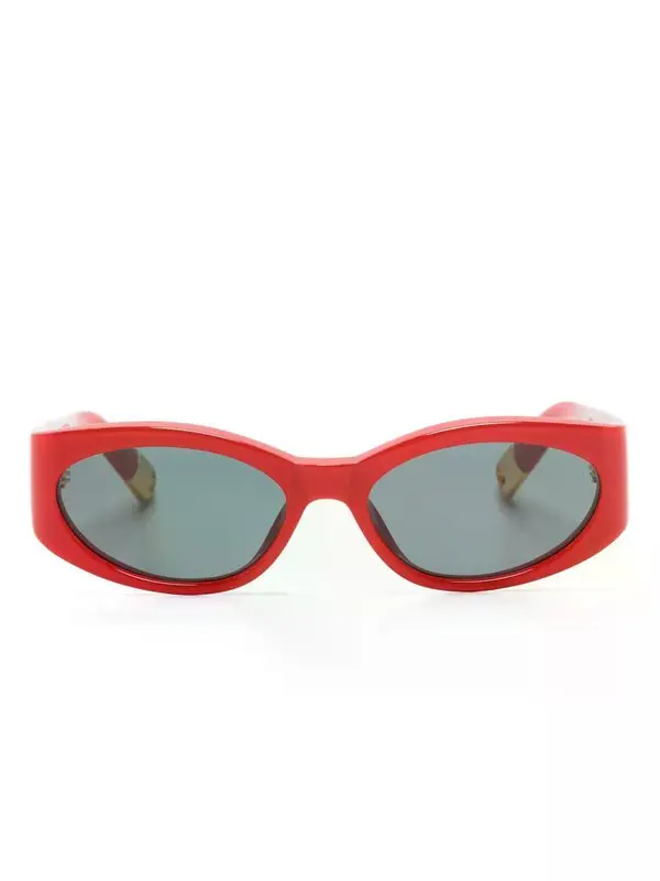 Jacquemus Les Lunettes Ovalo Oval-frame Sunglasses - Red
