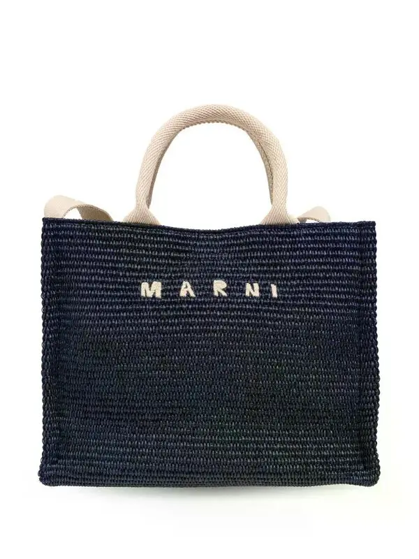 Marni Raffia Effect Tote Bag