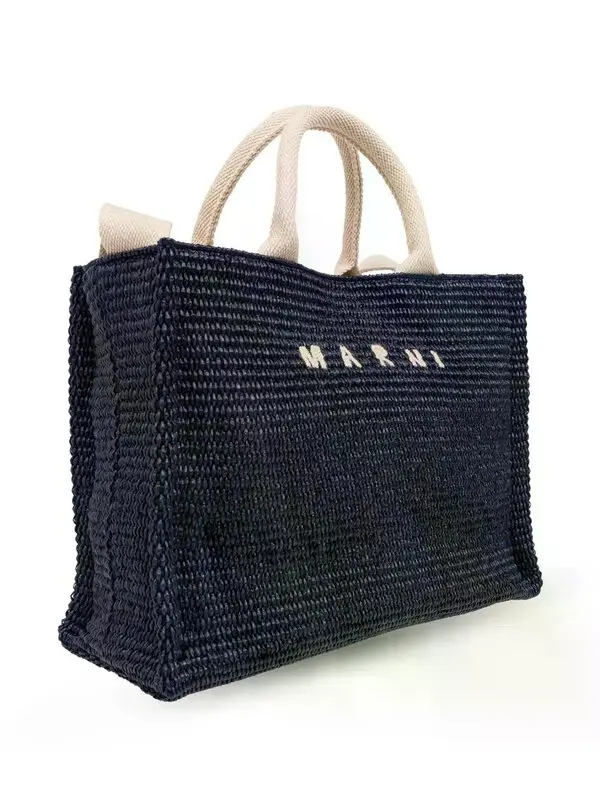 Marni Raffia Effect Tote Bag