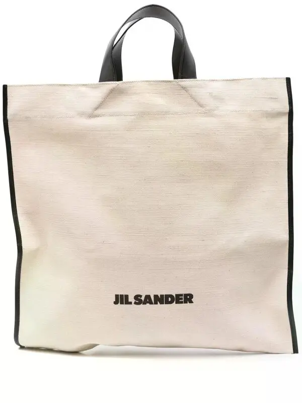 JIL SANDER Logo-print Tote Bag - Neutrals