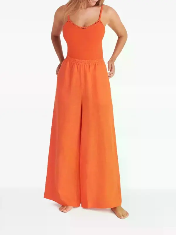 ERES Wide-leg Linen Trousers - Orange