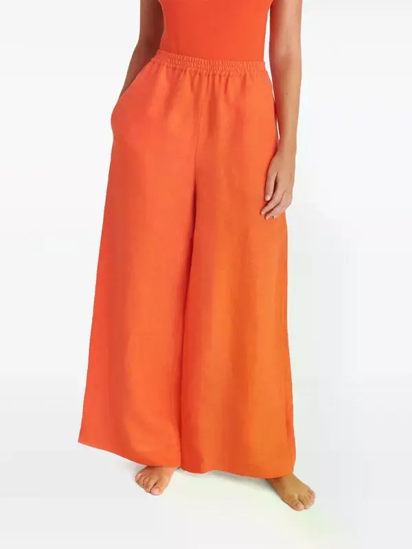 ERES Wide-leg Linen Trousers - Orange