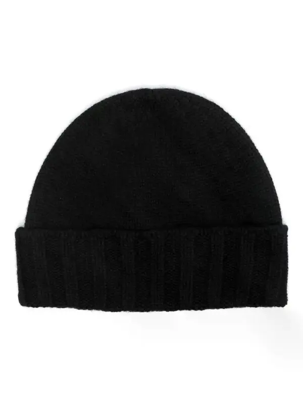 DRUMOHR Knitted Cashmere Beanie - Black