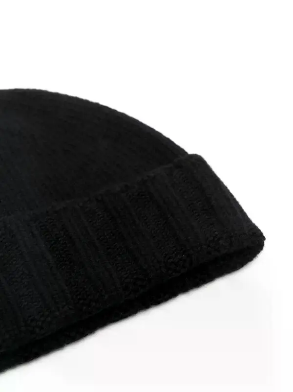 DRUMOHR Knitted Cashmere Beanie - Black