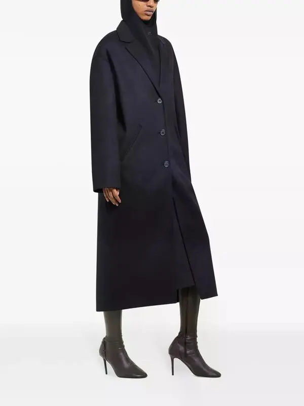 COURREGES Double-face Wool Cocoon Coat