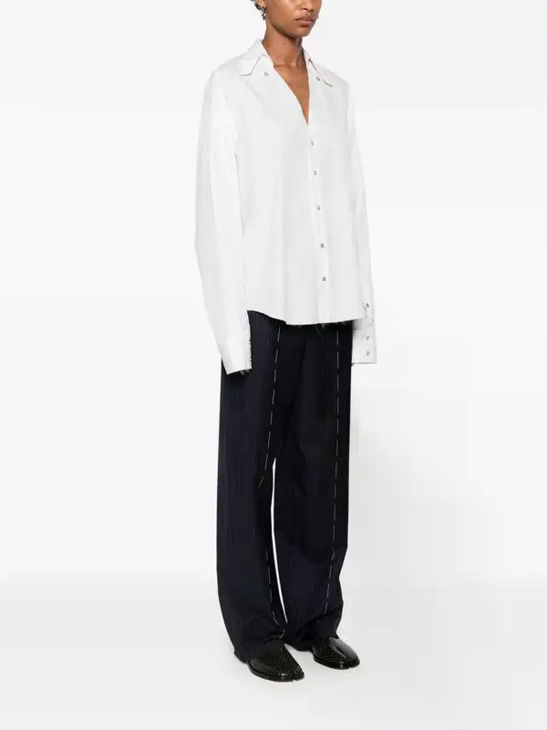 SONIA CARRASCO Cut-collar Striped Shirt