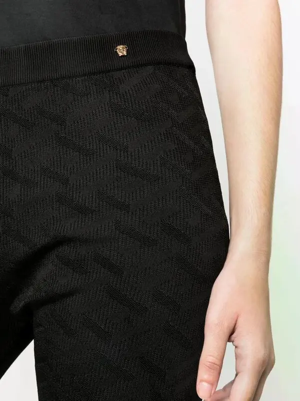Versace Greca-knit Flared Trousers
