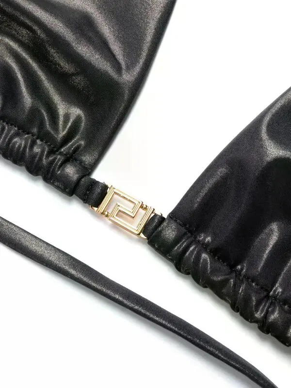 Versace Greca-detailed Triangle Bikini Top