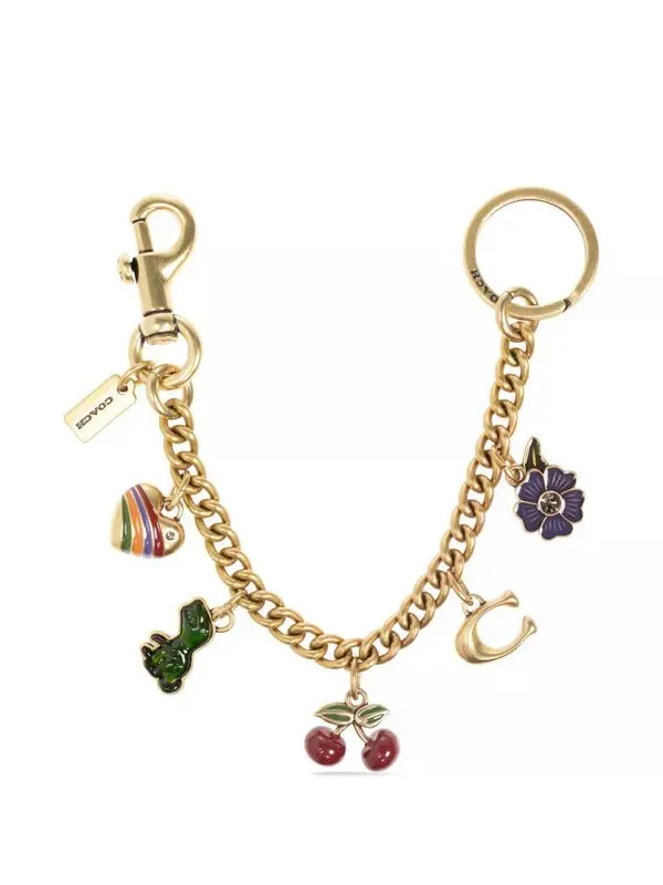 COACH Charm-embellished Keychain - Gold