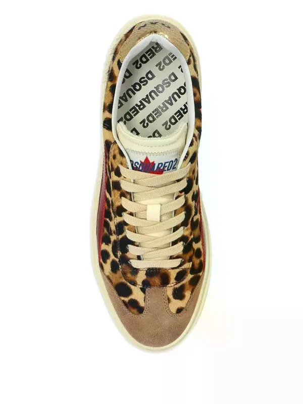 Dsquared2 Leopard-print Leather Sneakers