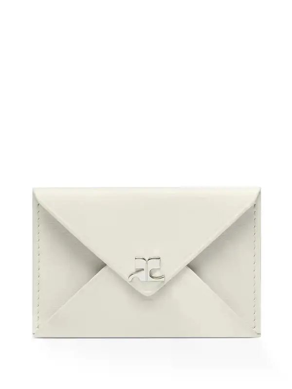COURREGES Leather Card Holder - Neutrals