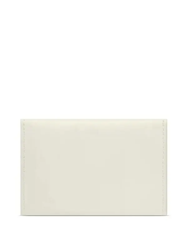 COURREGES Leather Card Holder - Neutrals