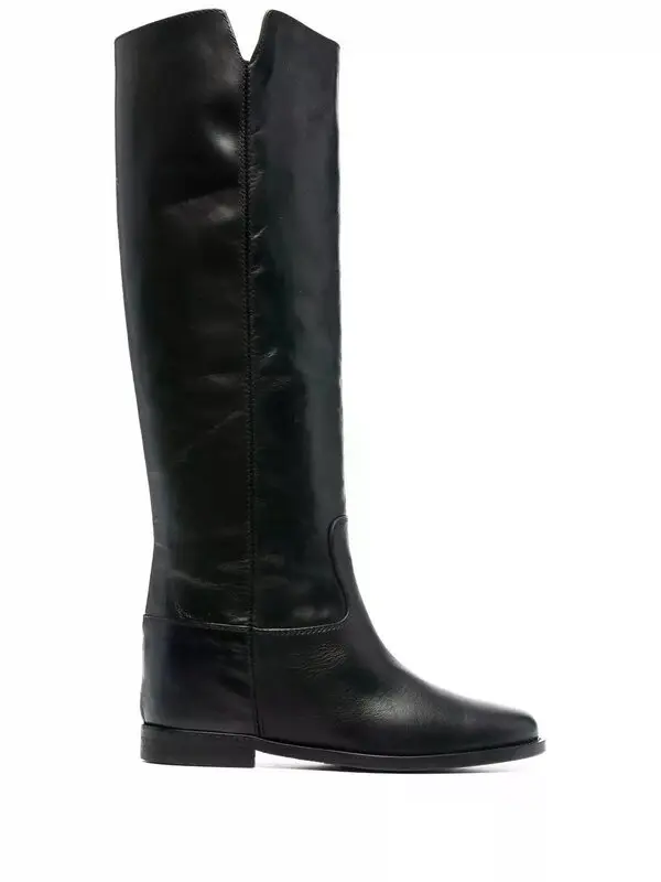 VIA ROMA 15 Knee High Flat Leather Boots