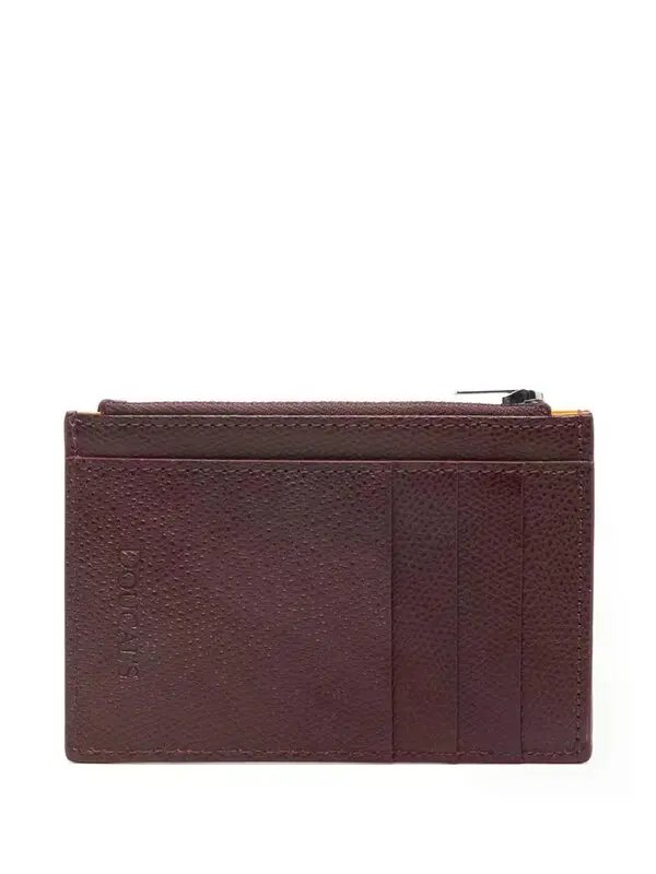 DOUCAL'S Leather Card Holder - Red
