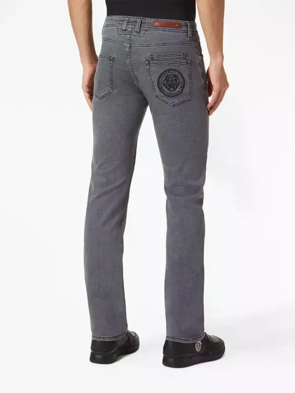 BILLIONAIRE Logo-embroidered Straight-leg Jeans