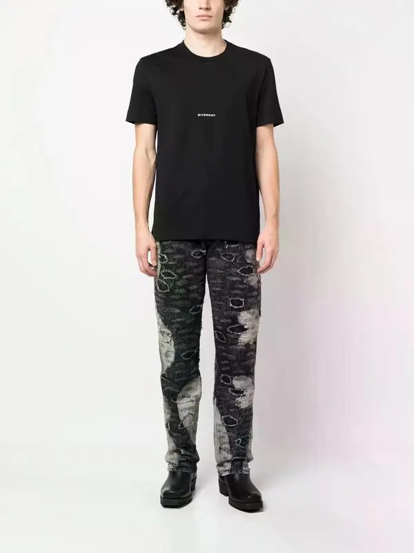 Givenchy Distressed-effect Straight-leg Trousers