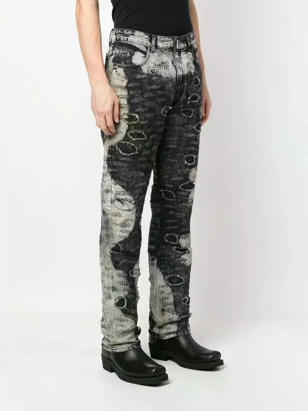 Givenchy Distressed-effect Straight-leg Trousers
