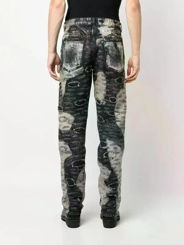 Givenchy Distressed-effect Straight-leg Trousers